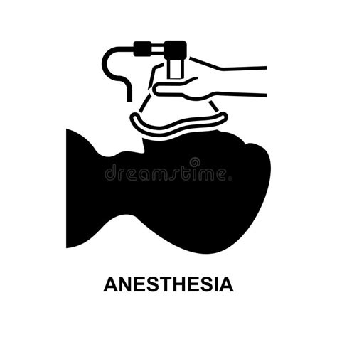 Anesthesia Icon The Black Anesthesia Symbol Isolated On Background