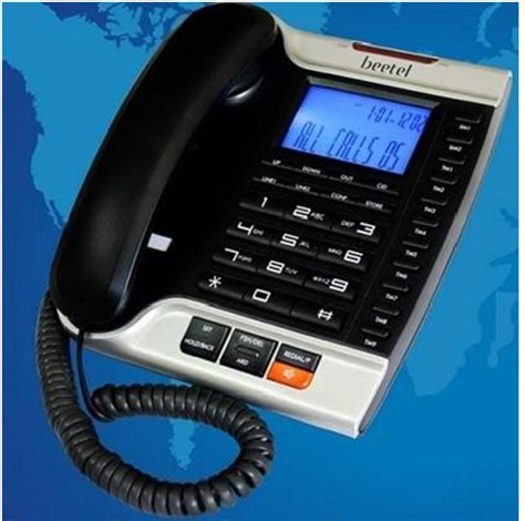 Black Silver Combination Landline Connection Line Caller ID With Speaker Telephone Beetel M