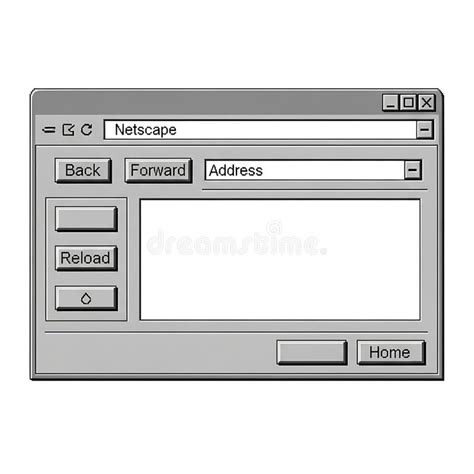 Retro Netscape Browser Window Stock Illustration Illustration Of