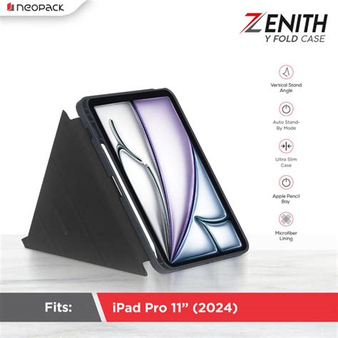 Zenith Y Fold Case With Apple Pencil Holder For Ipad Pro 11 Fits M4