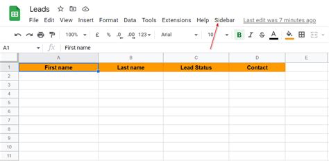 How Do I Create A Sidebar In Google Sheets Step By Step