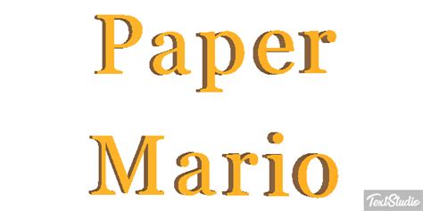 Paper Mario Videogame Animated  Logo Designs Textstudio
