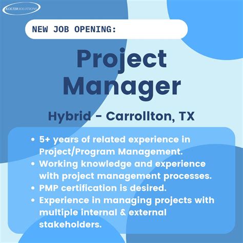 Hiring Hiringnow Projectmanager Projectmanagement Pm Pmp