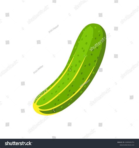 Cucumber Vitamin C Vector Illustration Cartoon Stock Vector Royalty
