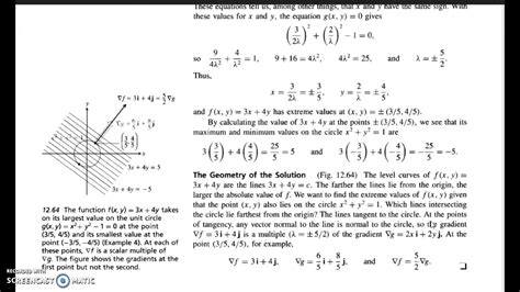 Lagrange Multiplier With Two Constraints Youtube