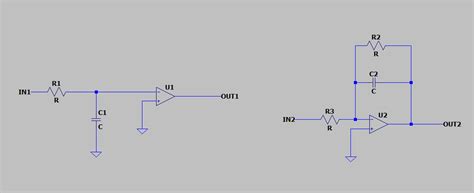 Operational Amplifier Difference Lowpass Filter Electrical