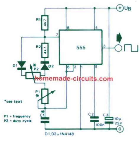 555 pulse generator schematic diagram circuit diagram