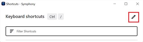 Keyboard Shortcuts Symphony Help Center