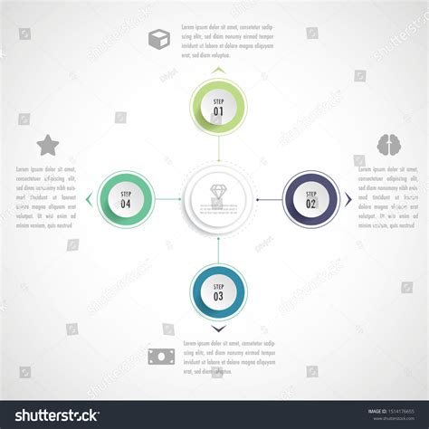 Colorful Infographic Diagram Layout Workflow Diagram Stock Vector Royalty Free