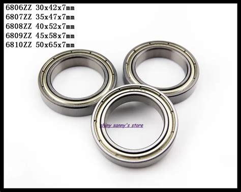 1 4pcs/Lot 6806ZZ , 6807ZZ , 6808ZZ , 6809ZZ , 6810ZZ Metal Shielded ...