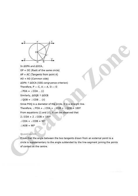 Class 10 Chapter 10 Circle
