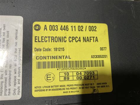 Ea0064463402 Freightliner 108sd Cab Control Module Cecu For Sale