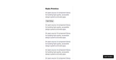 Radix Ui Framer Motion Forked Codesandbox