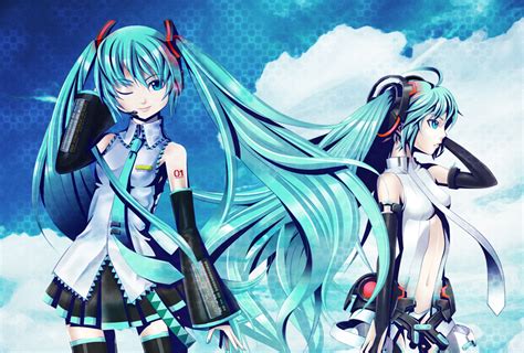Hatsune Miku And Hatsune Miku Vocaloid Drawn By Shin Psalm Danbooru
