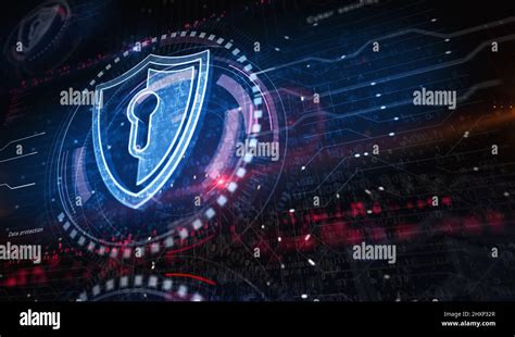 Cyber Security Network Protection And Digital Data With Shield Symbol Digital Concept Network