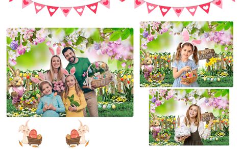 Cylyh 7x5ft Easter Backdrop Spring Easter Garden