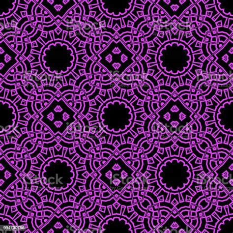 추상적인 기하학적 꽃과 현대 색깔된 완벽 한 레이스 패턴입니다 초대 카드에 대 한 패션 디자인 배경입니다 일러스트 레이 션 기하에 대한 스톡 벡터 아트 및 기타 이미지