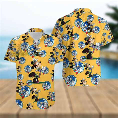 Mickey Mouse Hula Segasonic The Hedgehog Dasy Best Hawaiian Shirts Hoodie Sweater Long Sleeve
