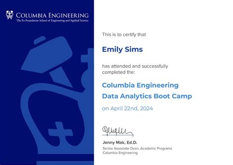 Emily Sims On Linkedin Dataanalytics Columbiauniversity Excel