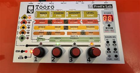 MATRIXSYNTH Fred s Lab Töörö 6 Voice Hybrid Synthesizer