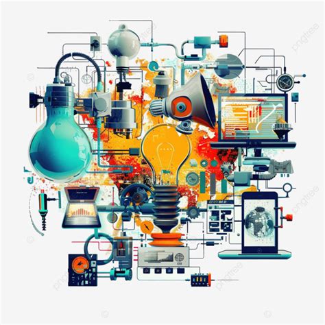 Technology Tools Concept Color Technology Tools Icons Png