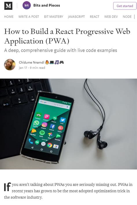 how to build a react progressive web application pwa web