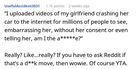 Man Sees Nothing Wrong With Sharing Videos Of His Girlfriend Crashing Her Car The Internet