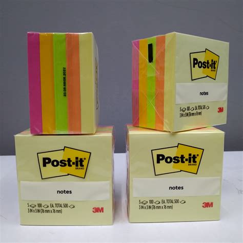 Jual 3m Post It Super Sticky Notes 654 5asst 3 Inch X 3 Inch Shopee