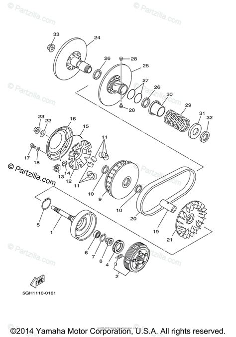 Yamaha ATV 2001 OEM Parts Diagram for CLUTCH | Partzilla.com