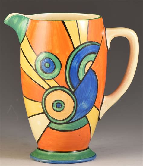Clarice Cliff Sliced Circle Coronet Jug C1929