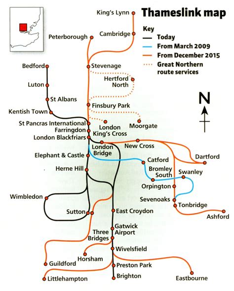 Thameslink Train Rail Map