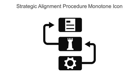 Strategic Alignment Procedure Monotone Icon In Powerpoint Pptx Png And Editable Eps Format Ppt