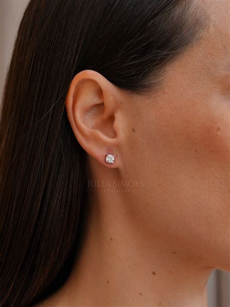 Conjunto Solitário Moissanite 2 Ct Prata 925