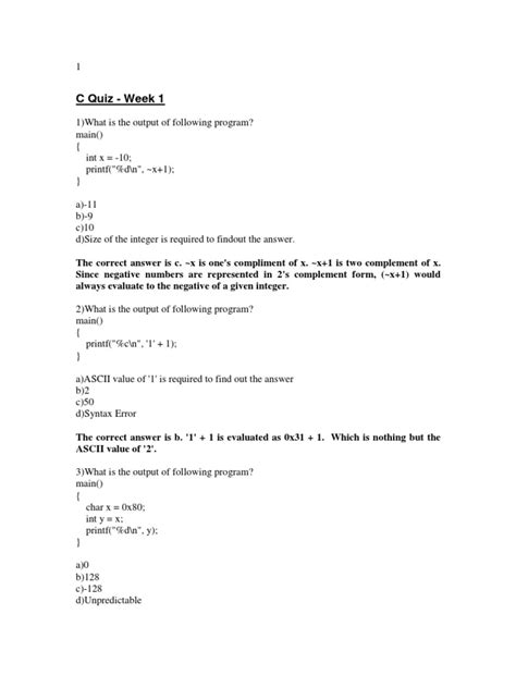 C Questions Pdf Pdf C Programming Language Pointer Computer