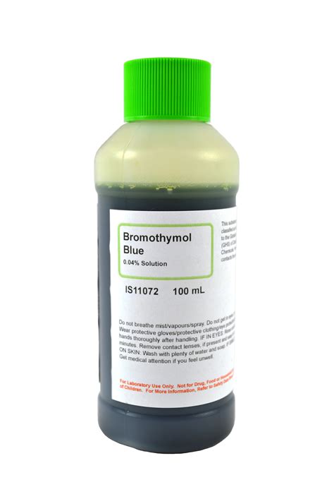 Bromothymol Blue Solution 004 Aqueous 100ml Nebraska Scientific