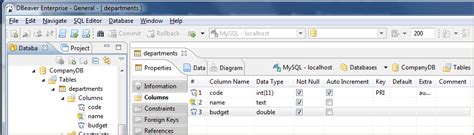 New Table Creation · Dbeaverdbeaver Wiki · Github