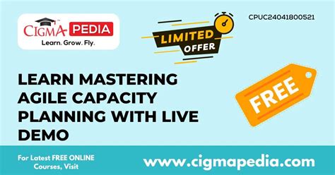 Learn Mastering Agile Capacity Planning With Live Demo Free Udemy