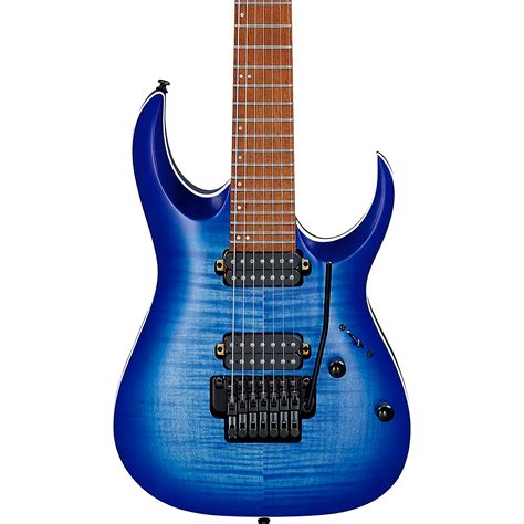 Ibanez Rga7420fm 7 String Electric Guitar Flat Blue Lagoon Burst