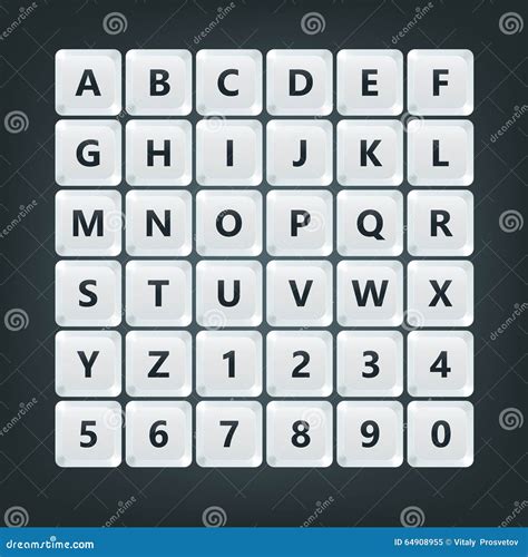 Keyboard Buttons Alphabet Stock Vector Illustration Of Macro 64908955