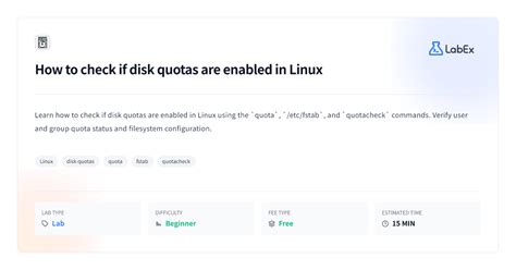 How To Check If Disk Quotas Are Enabled In Linux Labex