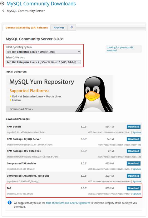 CentOS 7에서 MySQL 8을 바이너리 파일로 설치하는 방법