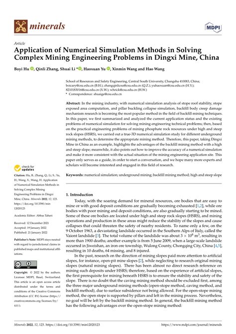 Pdf Application Of Numerical Simulation Methods In Solving Complex