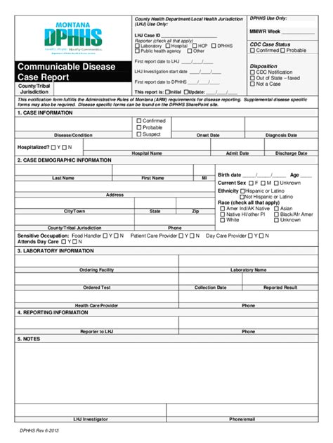 General Communicable Disease Case Report Fill Out And Sign Online Dochub