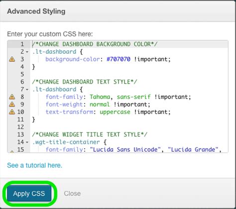 Appinsights Features Advanced Styling Using Custom Css To Style