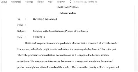 Use A Flow Chart And An Accompanying Memo To Explain A Problem With A