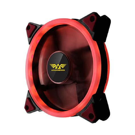 Armaggeddon Scarlet Dual Saber 120mm Pc Case Fan Red Led Valtonian Tech