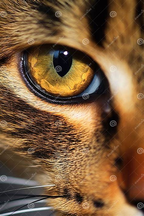 A Close Up Of A Cat S Eye Ai Stock Image Image Of Camera Looking