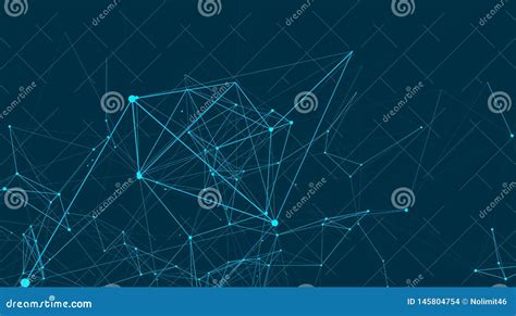 Abstract Connections Are In Space Background With Connecting Dots And Lines Connection