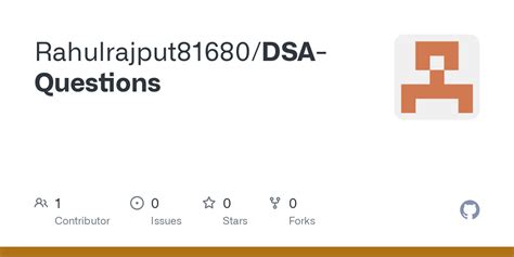 Github Rahulrajput Dsa Questions
