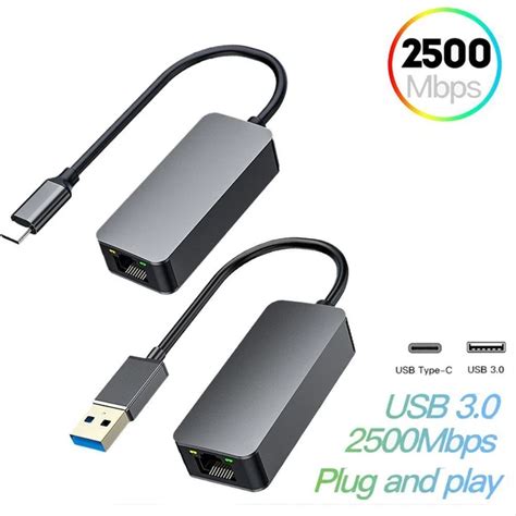 USB C TO Ethernet Adapter Type C To RJ Network Gigabit LAN Mbps Y P EUR